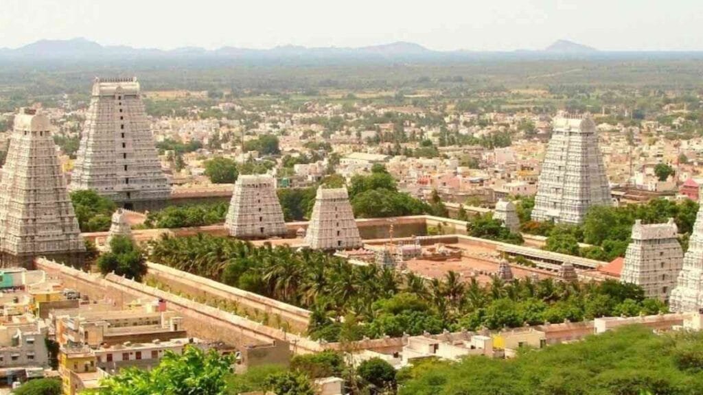 arunachalam temple to bangalore distance